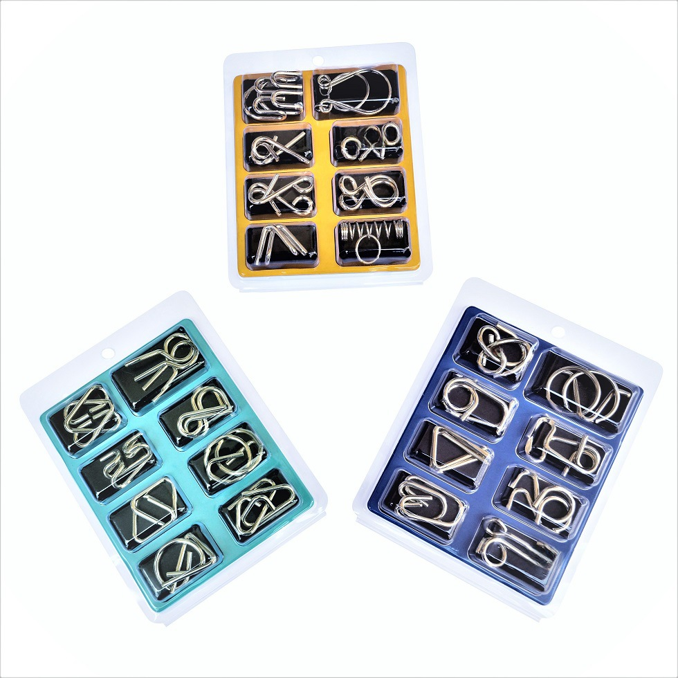 Nine-chain set children's intelligence unring Kong Ming lock metal ...