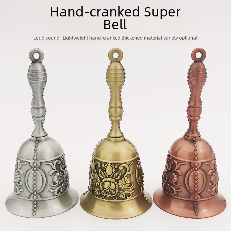 In stock loud retro hand bell cross-border Christmas bell calling ...